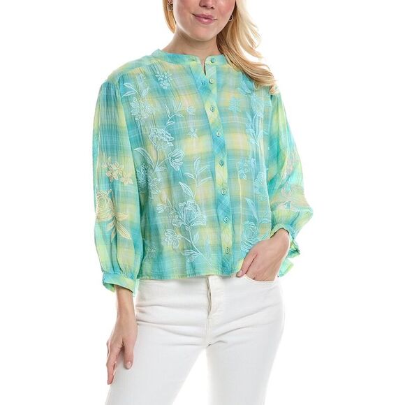 Johnny Was | Tops | Johnny Was Hazel Shirred Yoke Blouse | Poshmark